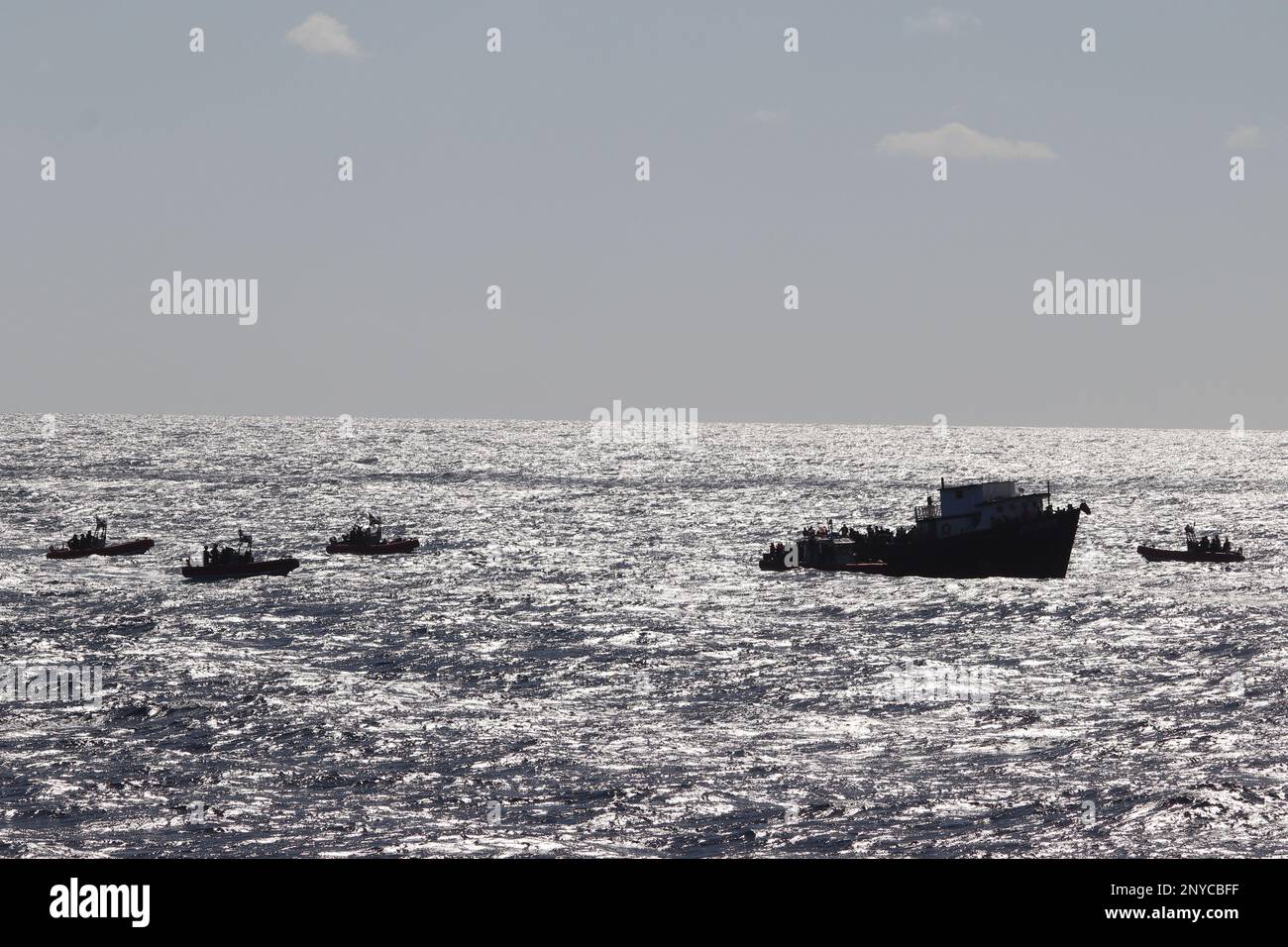 A Coast Guard Air Station C-130 airplane crew spotted a suspicious ...