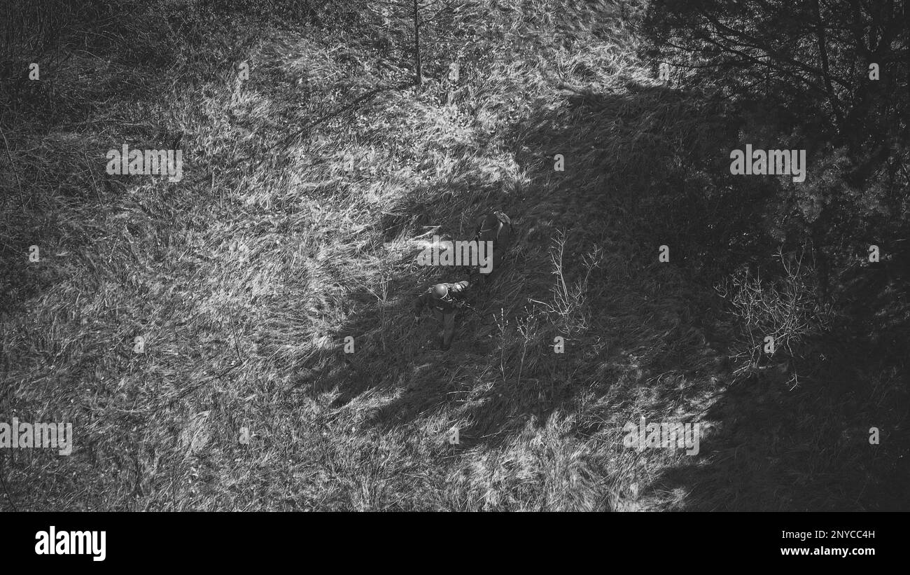 Men Dressed As US American Soldiers Of USA Infantry Of World War II ...