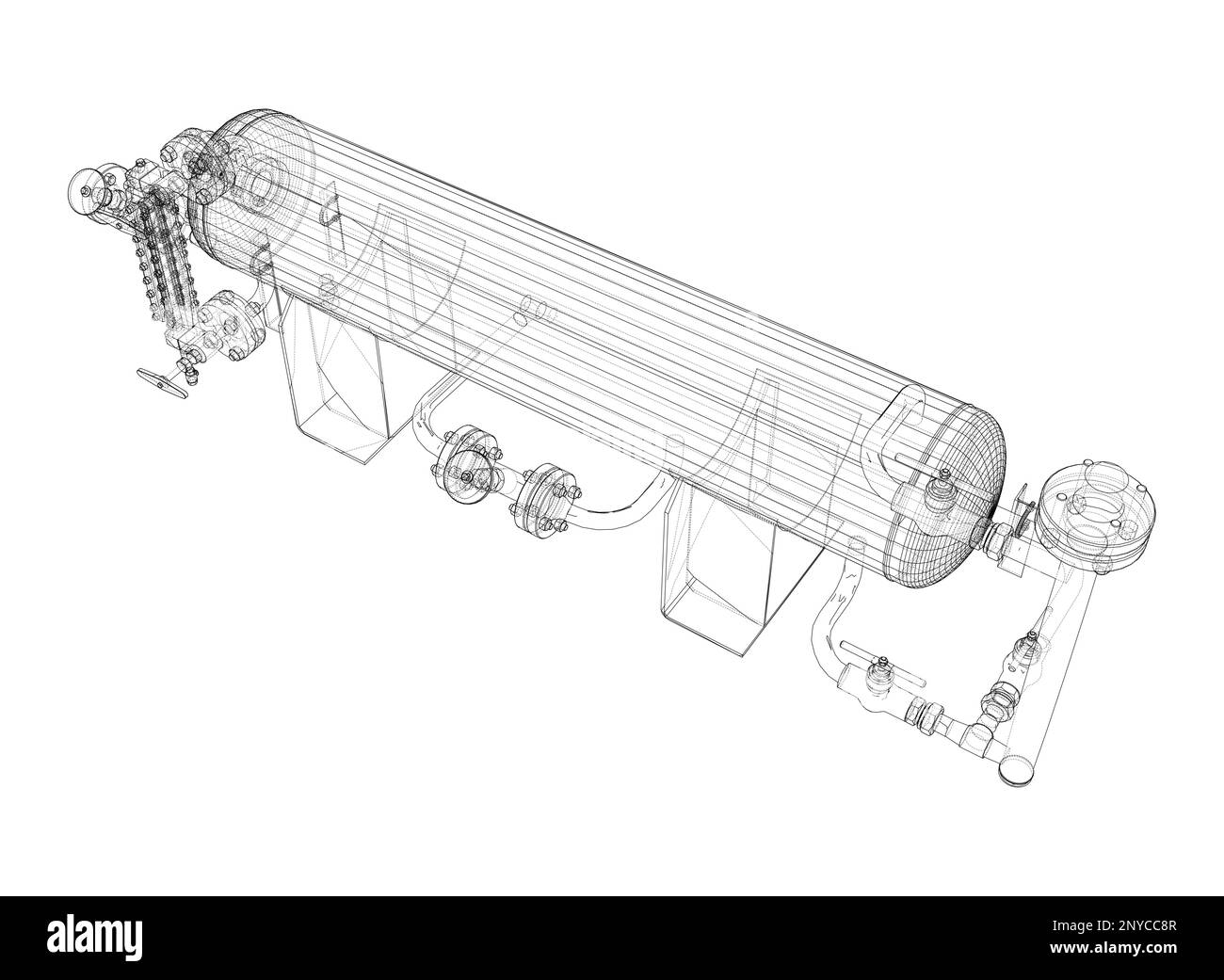 Industrial tank with valves. Vector Stock Vector Image & Art - Alamy