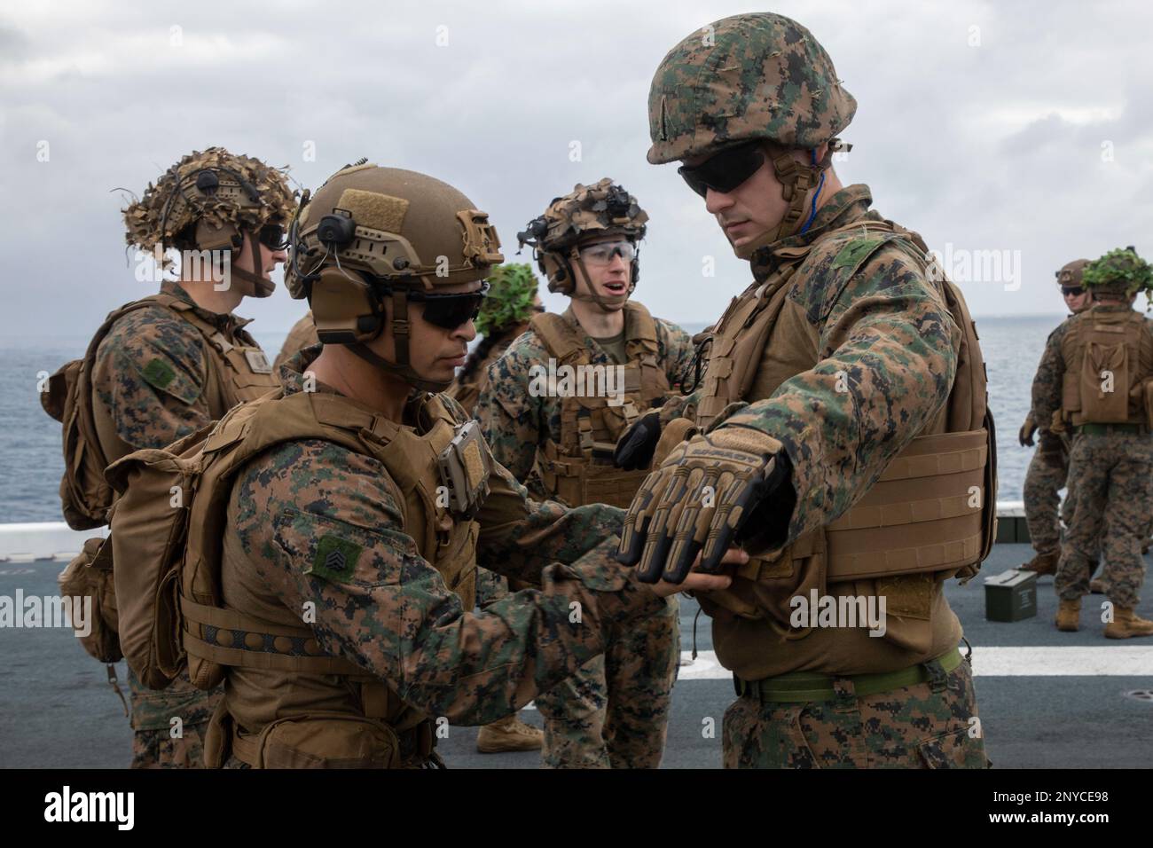 PACIFIC OCEAN (Jan. 3, 2023) - U.S. Marine Corps Sgt. Sifredo Garcia, a ...