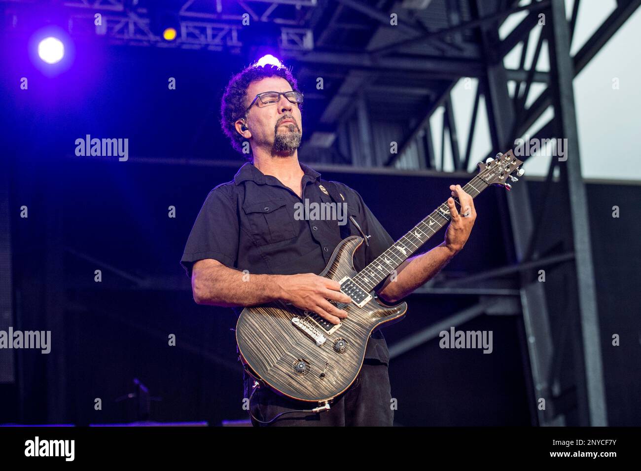 Tony Rombola of Godsmack performs during the Rock On The Range festival ...