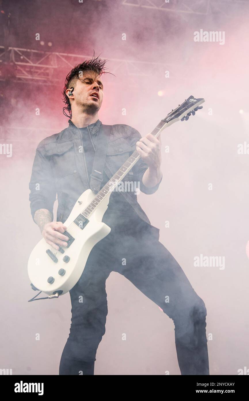 Jerry Horton of Papa Roach performs during the Rock On The Range ...