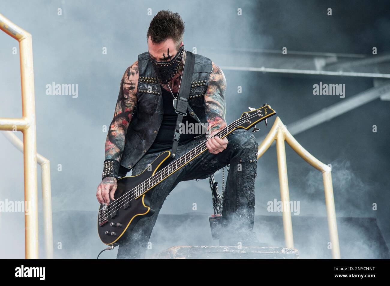 Travis Johnson of In This Moment performs during the Rock On The Range ...