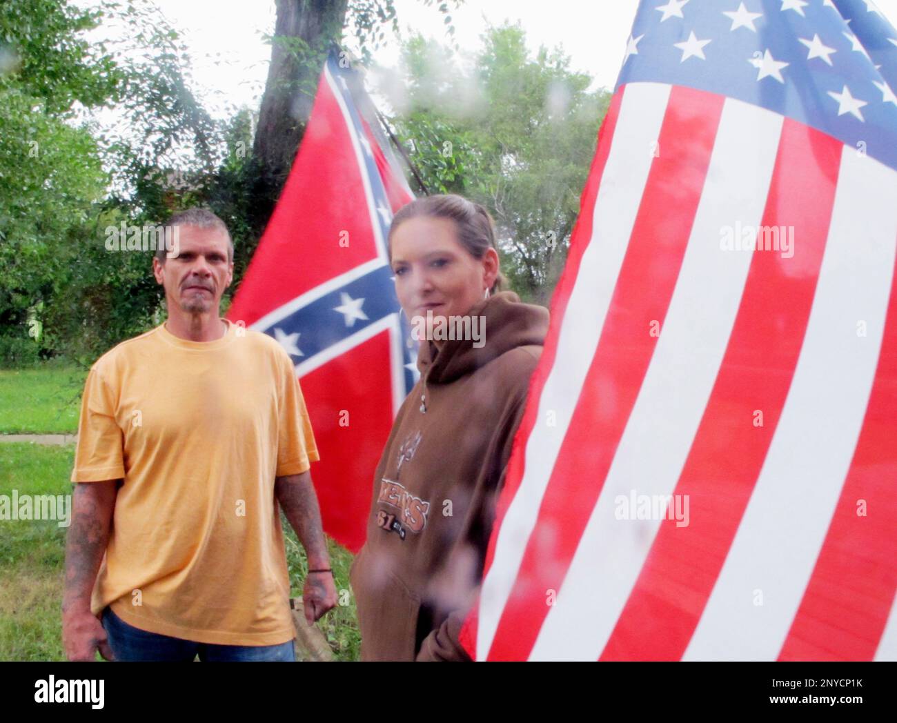 In this August 2017 photo, Bob Jones and Toni Chandler Jones pose for a photo in front of their ...