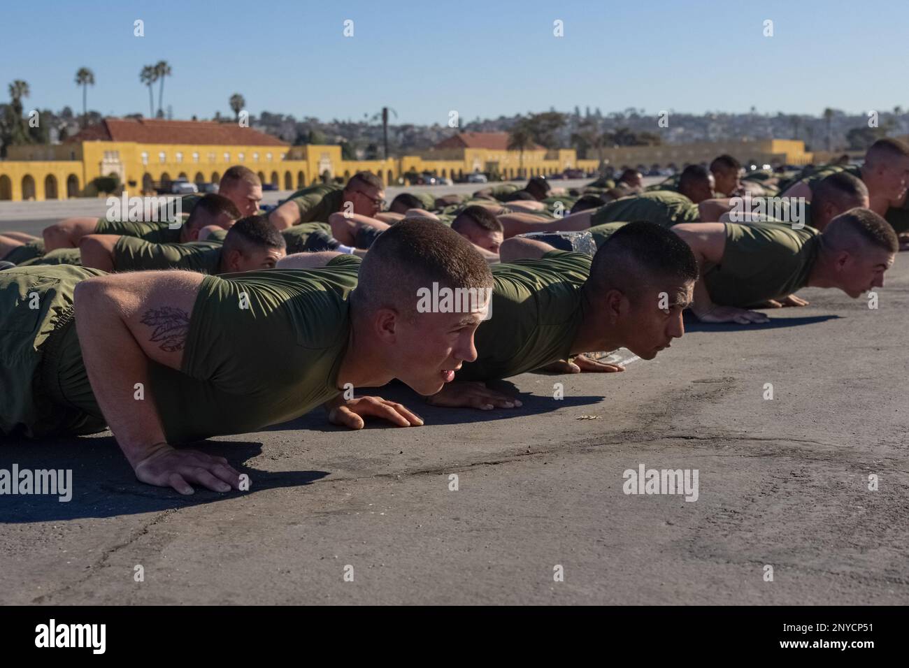 New U.S. Marines with India Company, 3rd Recruit Training Battalion ...