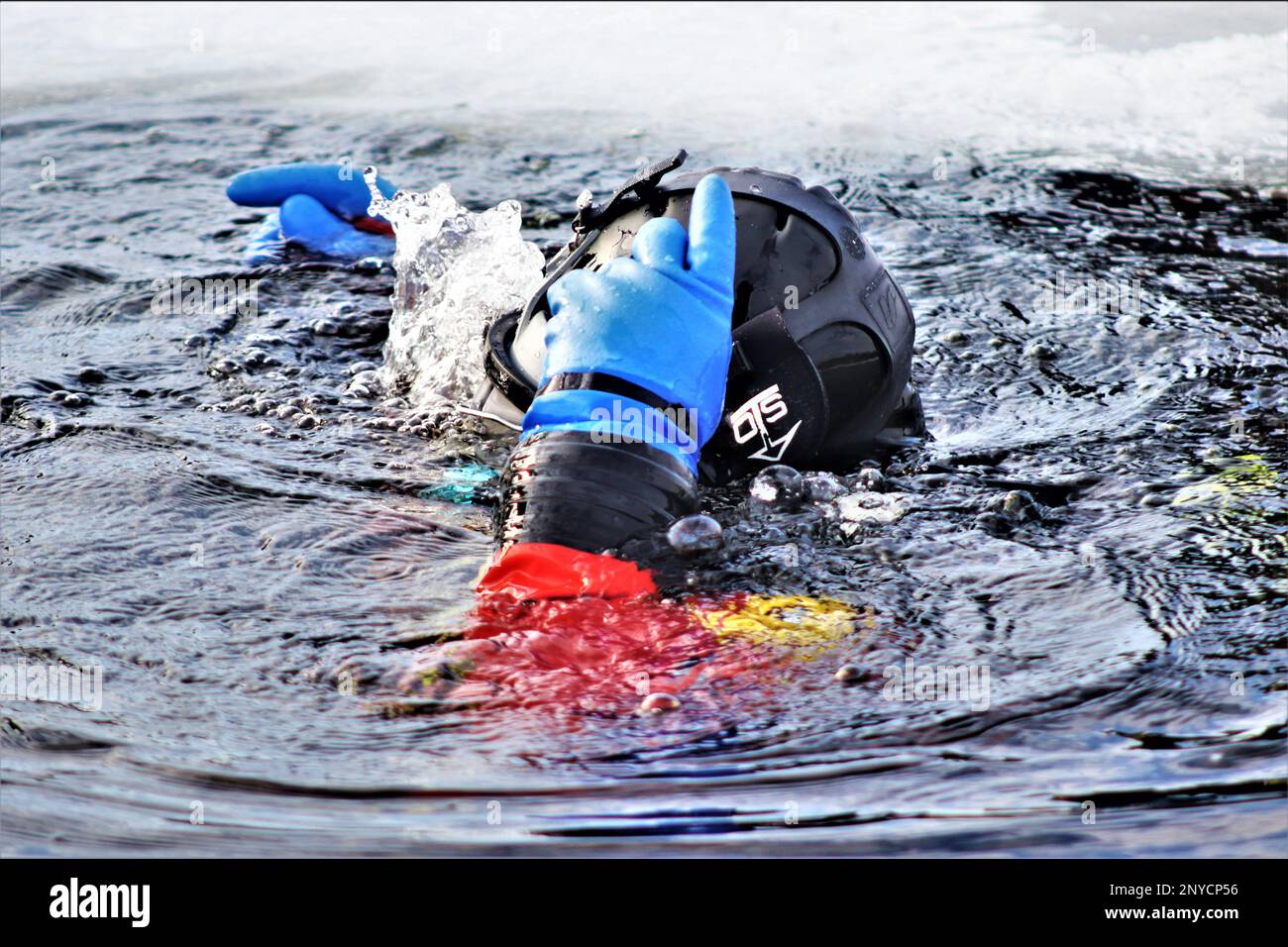 A firefighter with the Directorate of Emergency Services Fire ...