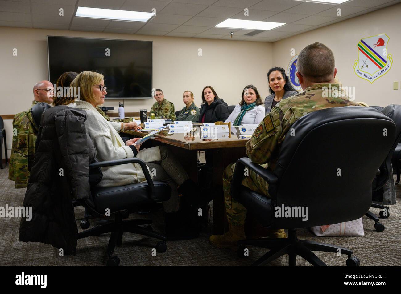 Leaders from the 354th Medical Group meet with the Pacific Air Forces ...