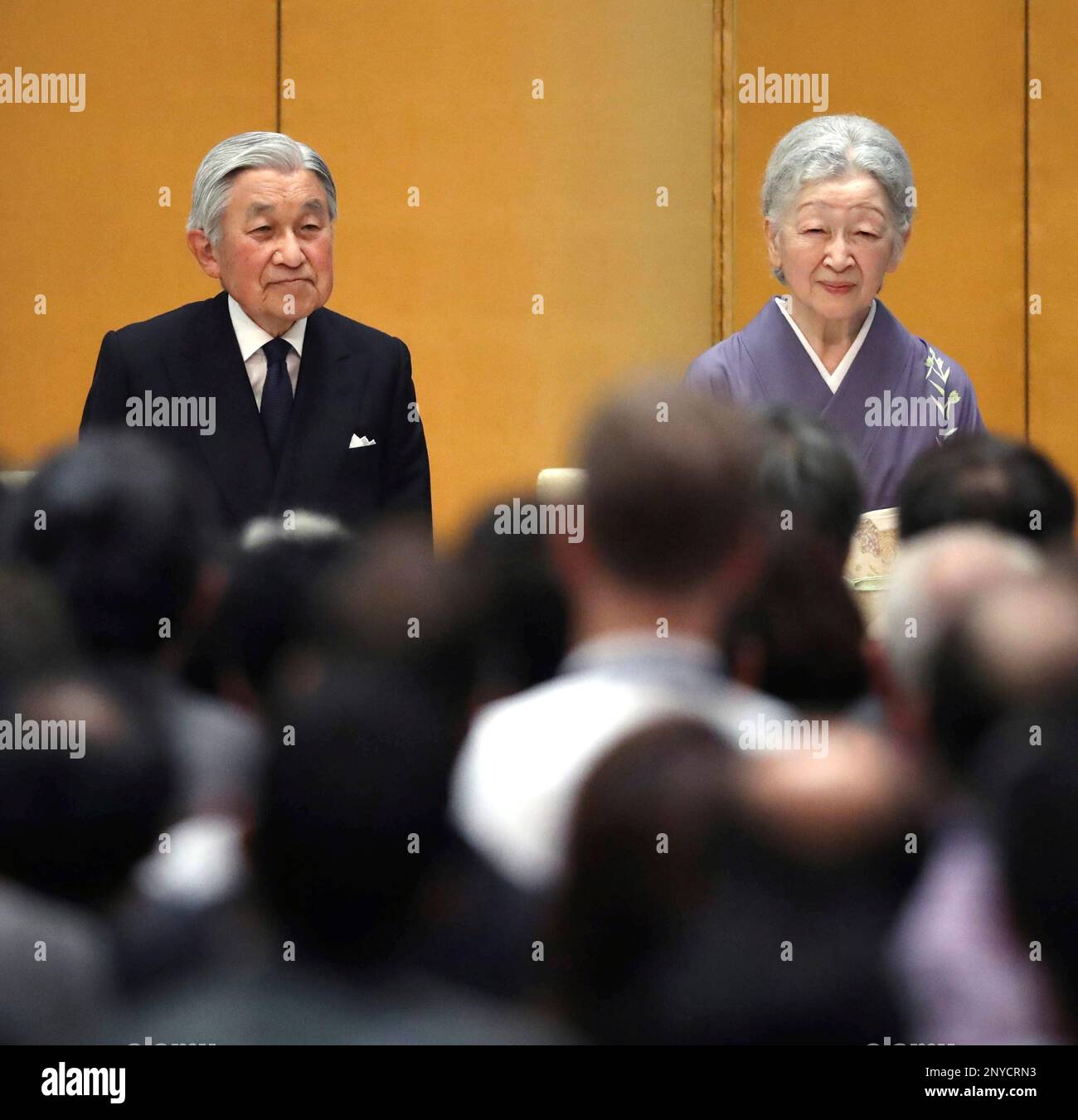 Japanese Emperor Akihito and Empress Michiko attend the 24th Congress ...