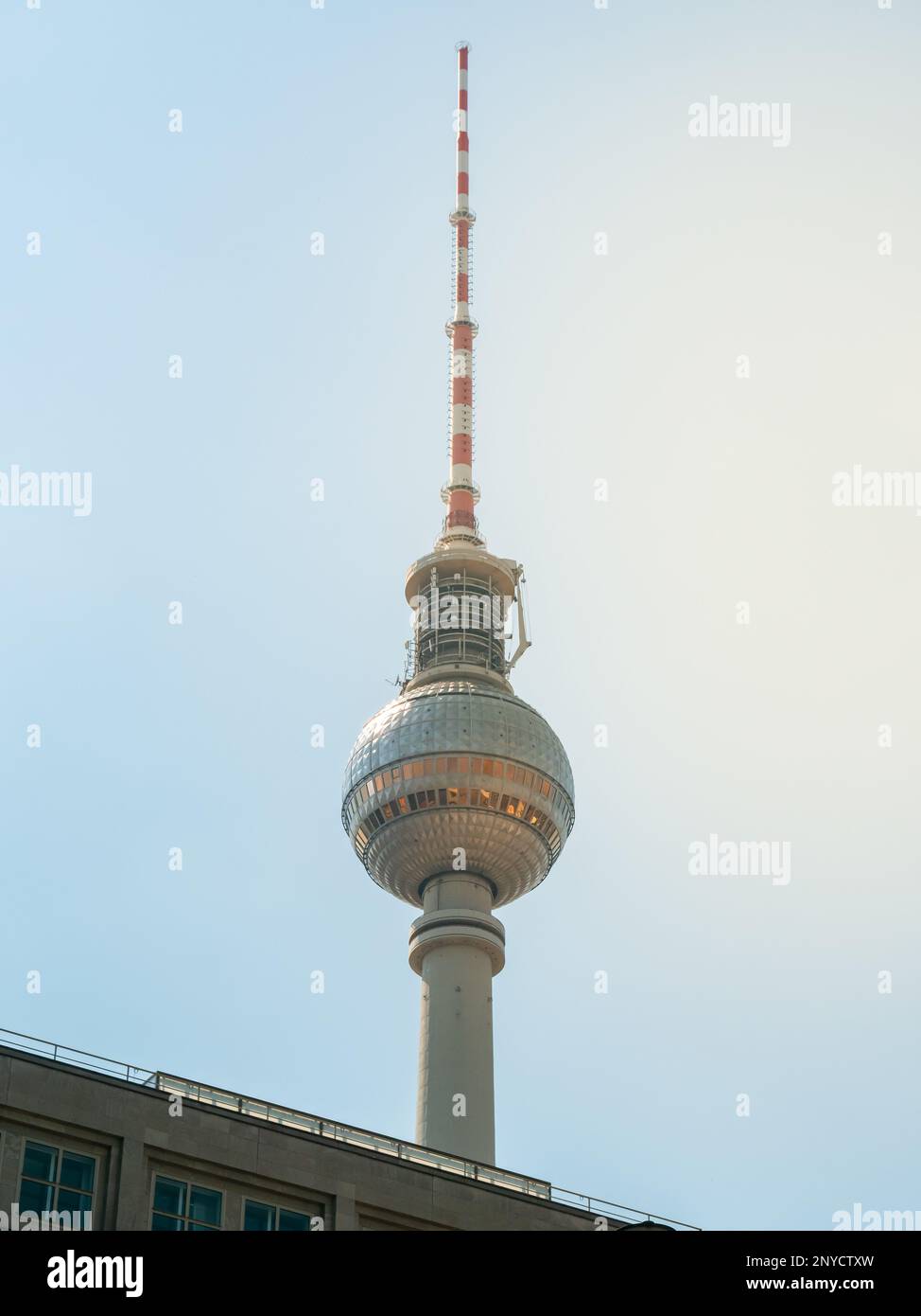 Famous Berlin Television Tower, observation Tower with office building ...