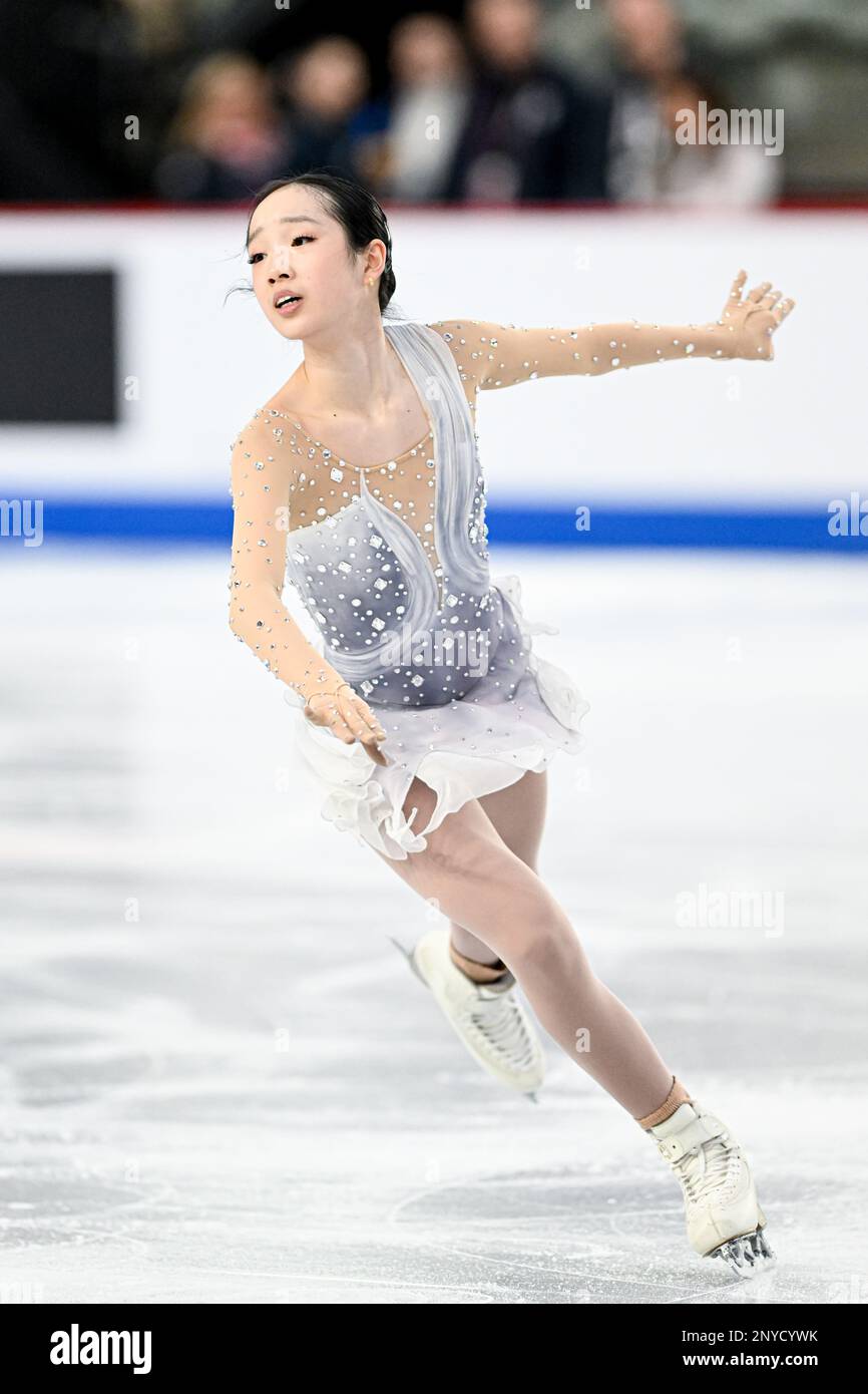 Josephine LEE (USA), during Junior Women Short Program, at the ISU ...