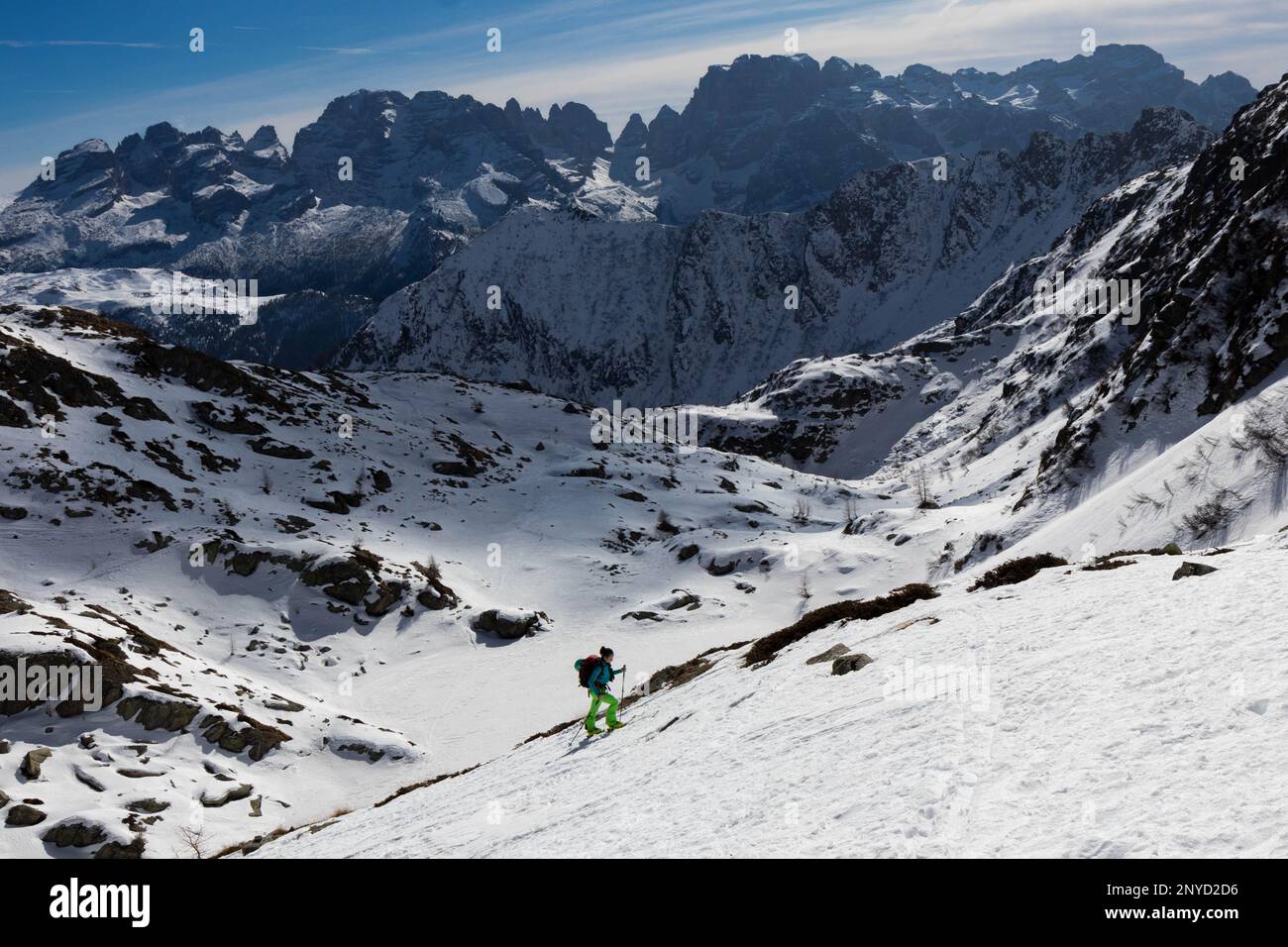 A skimo day in the Dolomites Stock Photo - Alamy
