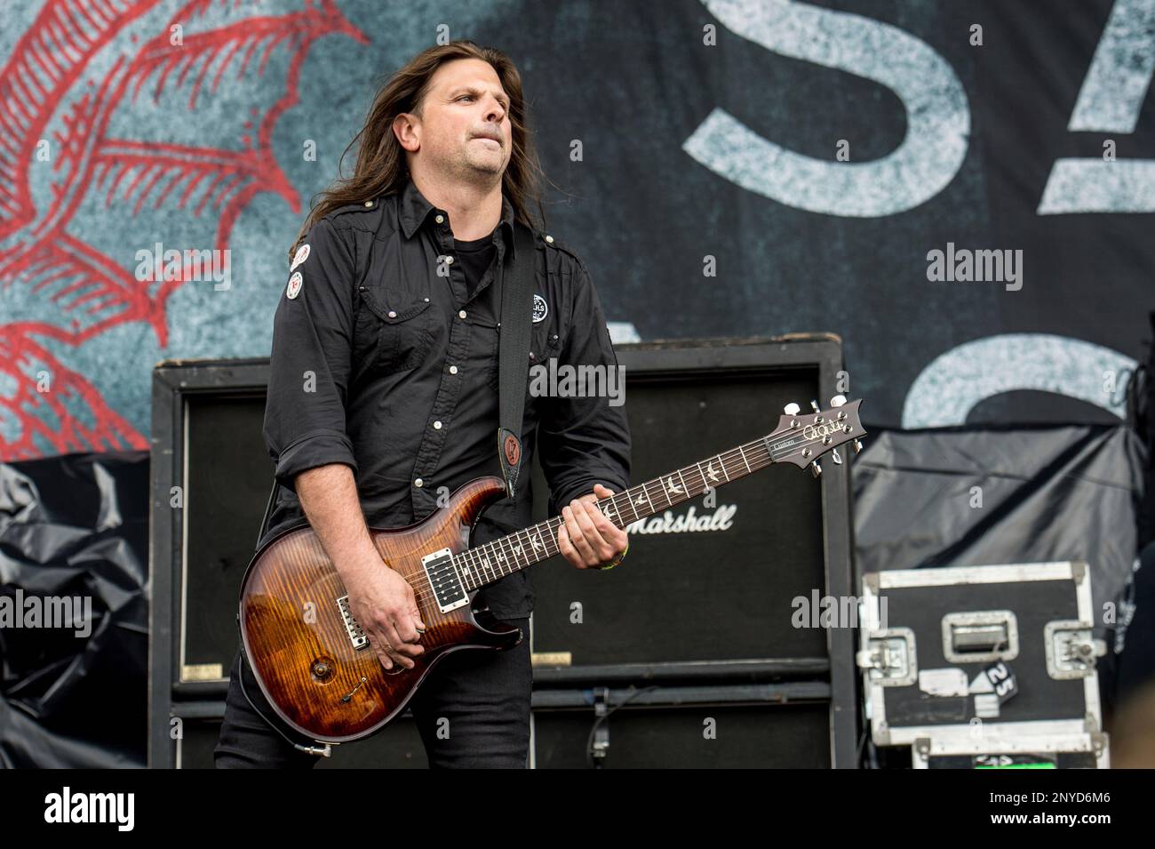 Mike Mushok of Saint Asonia performs during the Rock On The Range ...