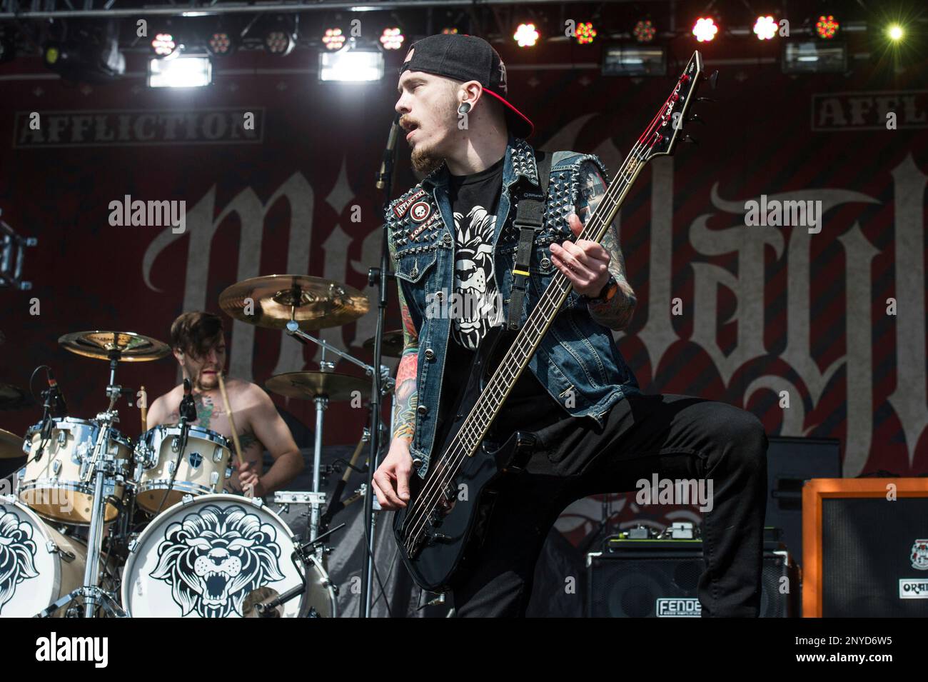 Ryan Neff of Miss May I performs during the Rock on the Range festival ...