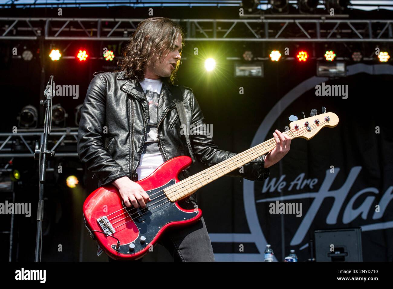 Brian Weaver of We Are Harlot performs during the Rock on the Range ...