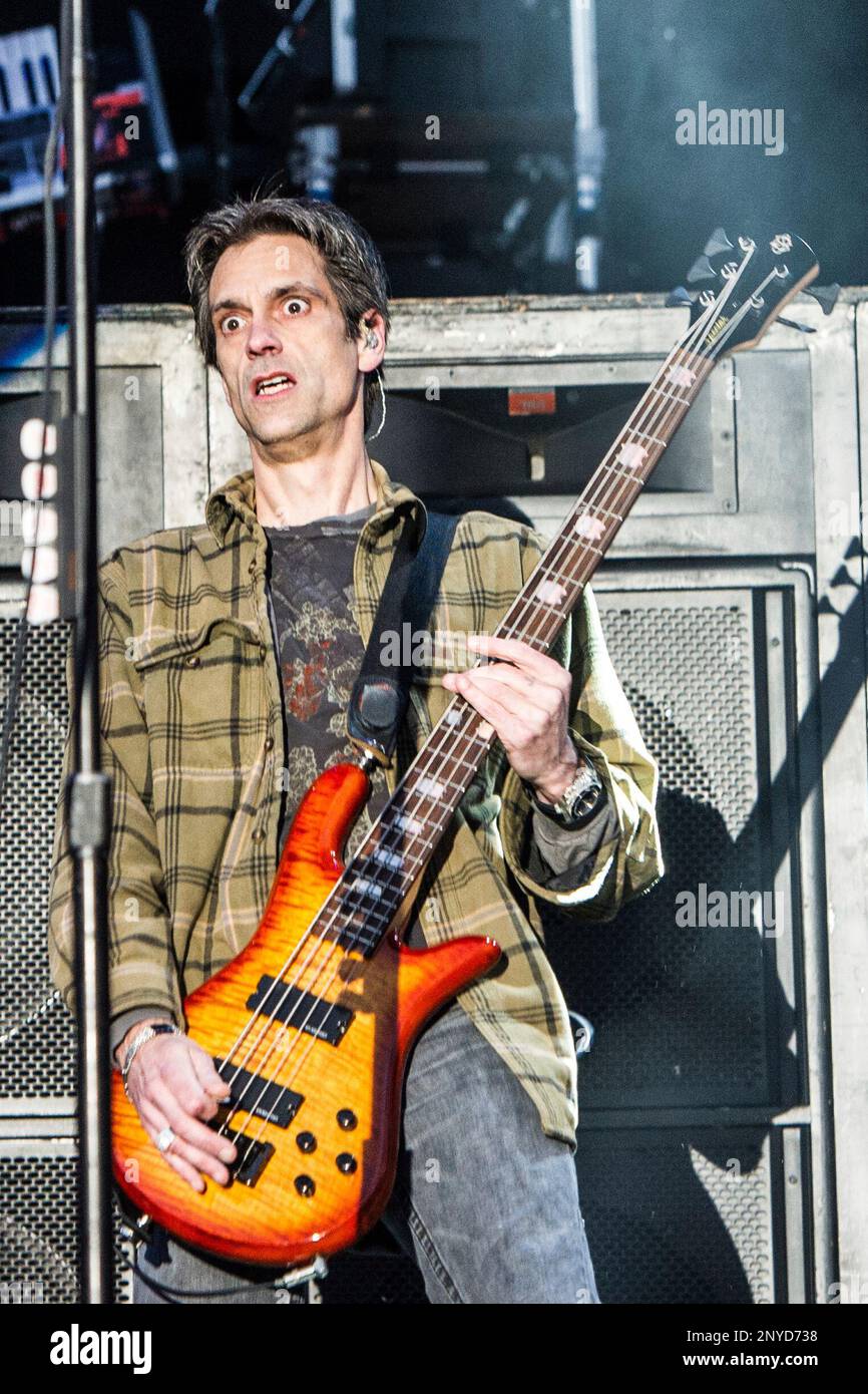 Johnny April of Staind performs during the Rock on the Range festival ...