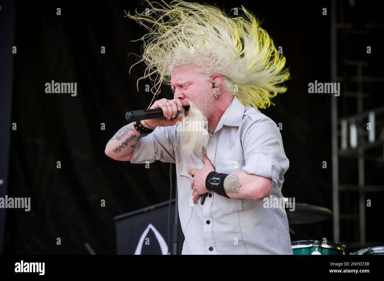 Aaron Vincent Nordstrom of Gemini Syndrome performs during the Rock on ...