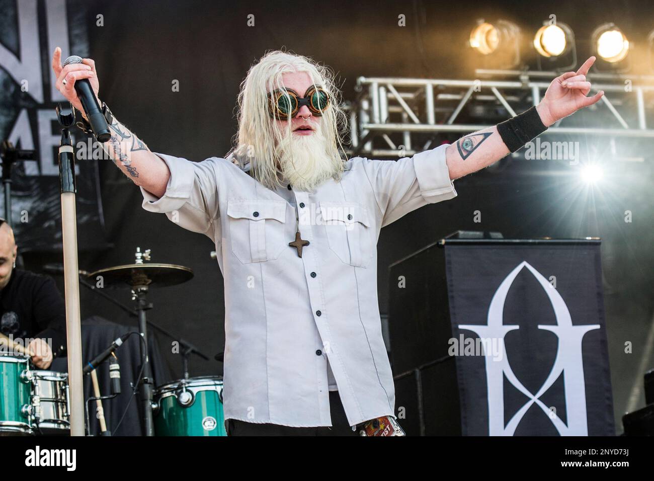 Aaron Vincent Nordstrom of Gemini Syndrome performs during the Rock on ...