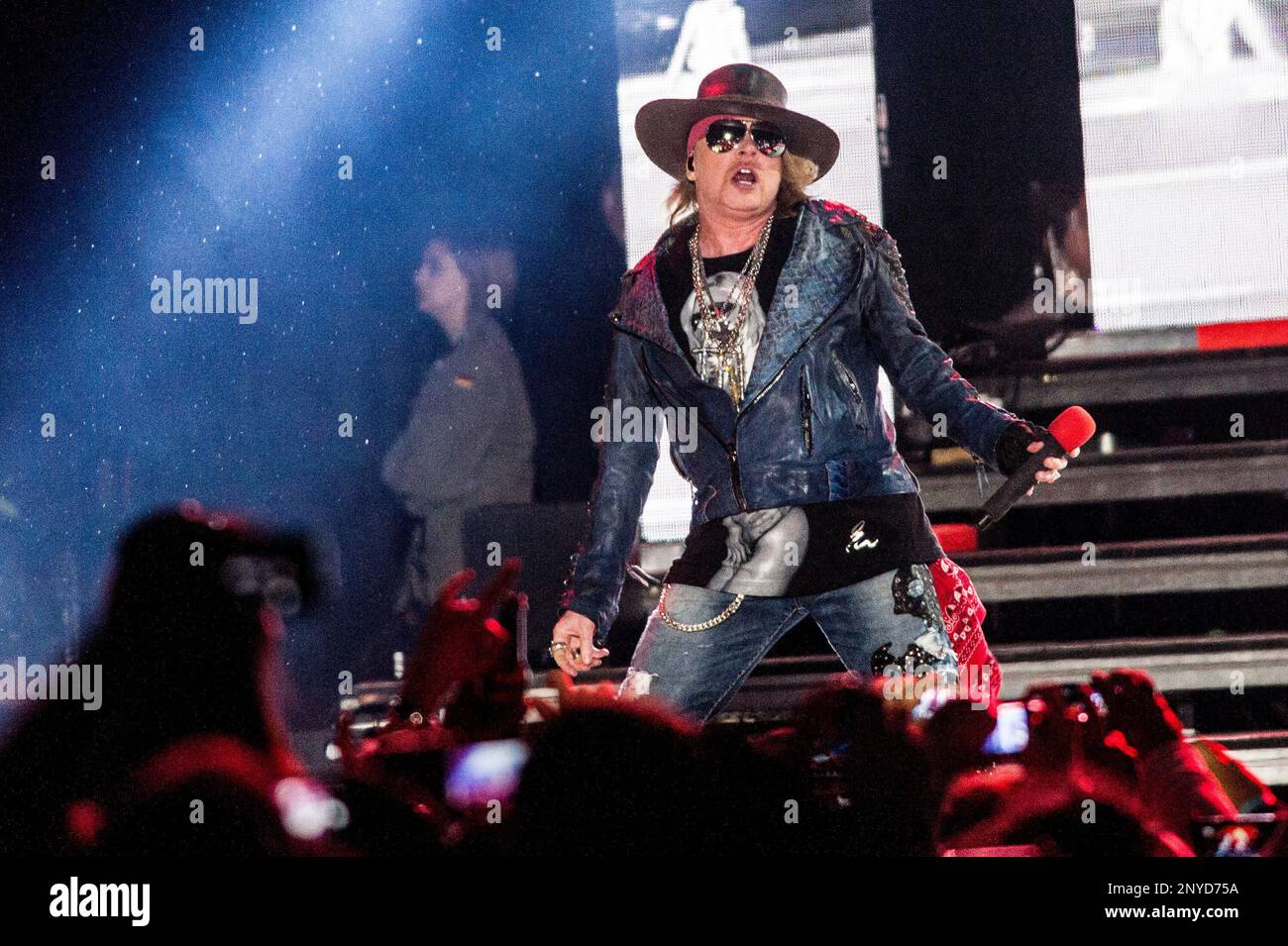 Axl Rose of Guns N' Roses performs during the Rock on the Range ...