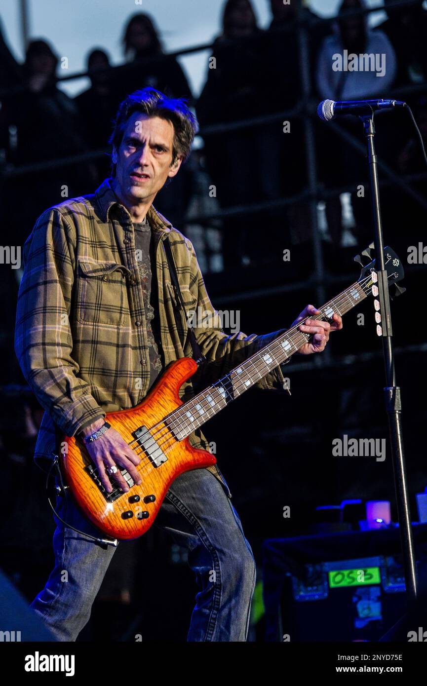 Johnny April of Staind performs during the Rock on the Range festival ...
