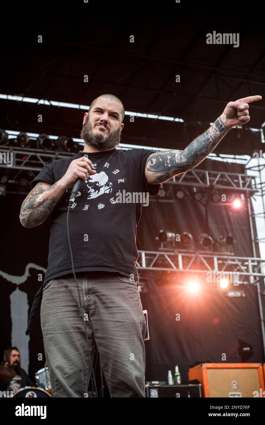 Phil Anselmo of Down performs during the Rock on the Range festival at ...
