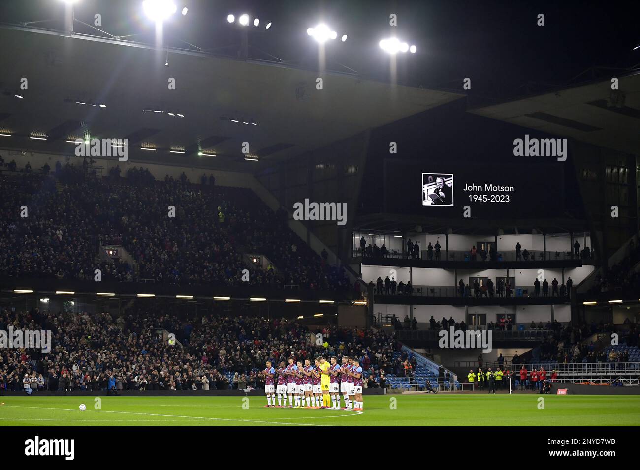 Burnley, England, 1st March 2023. John Motson tribute during the The FA ...
