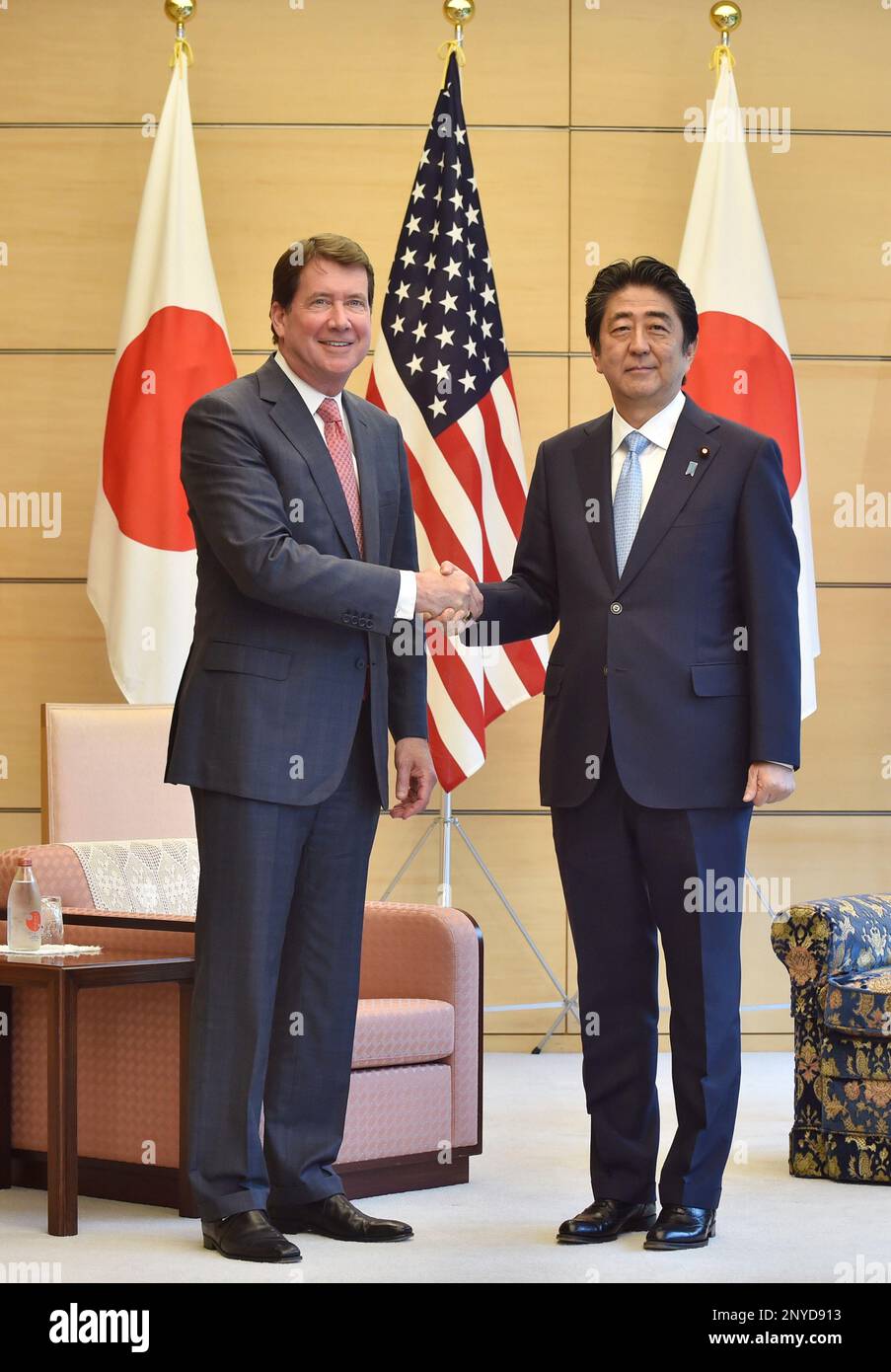 New U.S. Ambassador to Japan William F. Hagerty, left, poses with ...