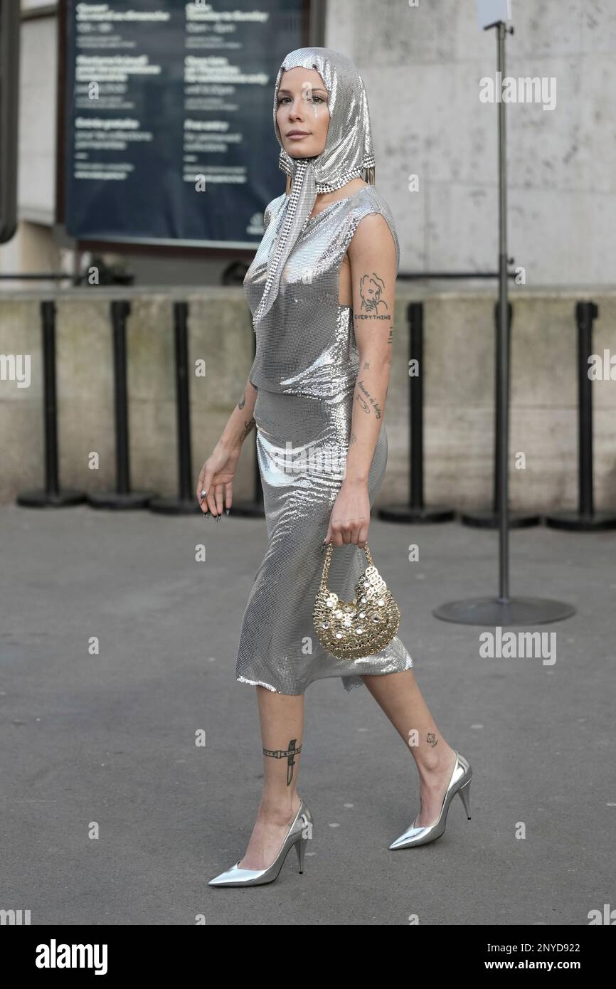 Halsey poses for photographers upon arrival at the Paco Rabanne Fall ...