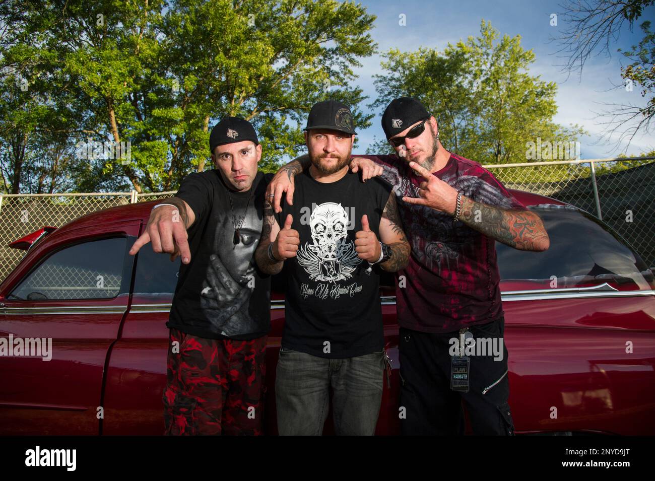 Chris Volz, Jason Daunt, and Ryan Jurhs of Flaw during the Louder Than ...