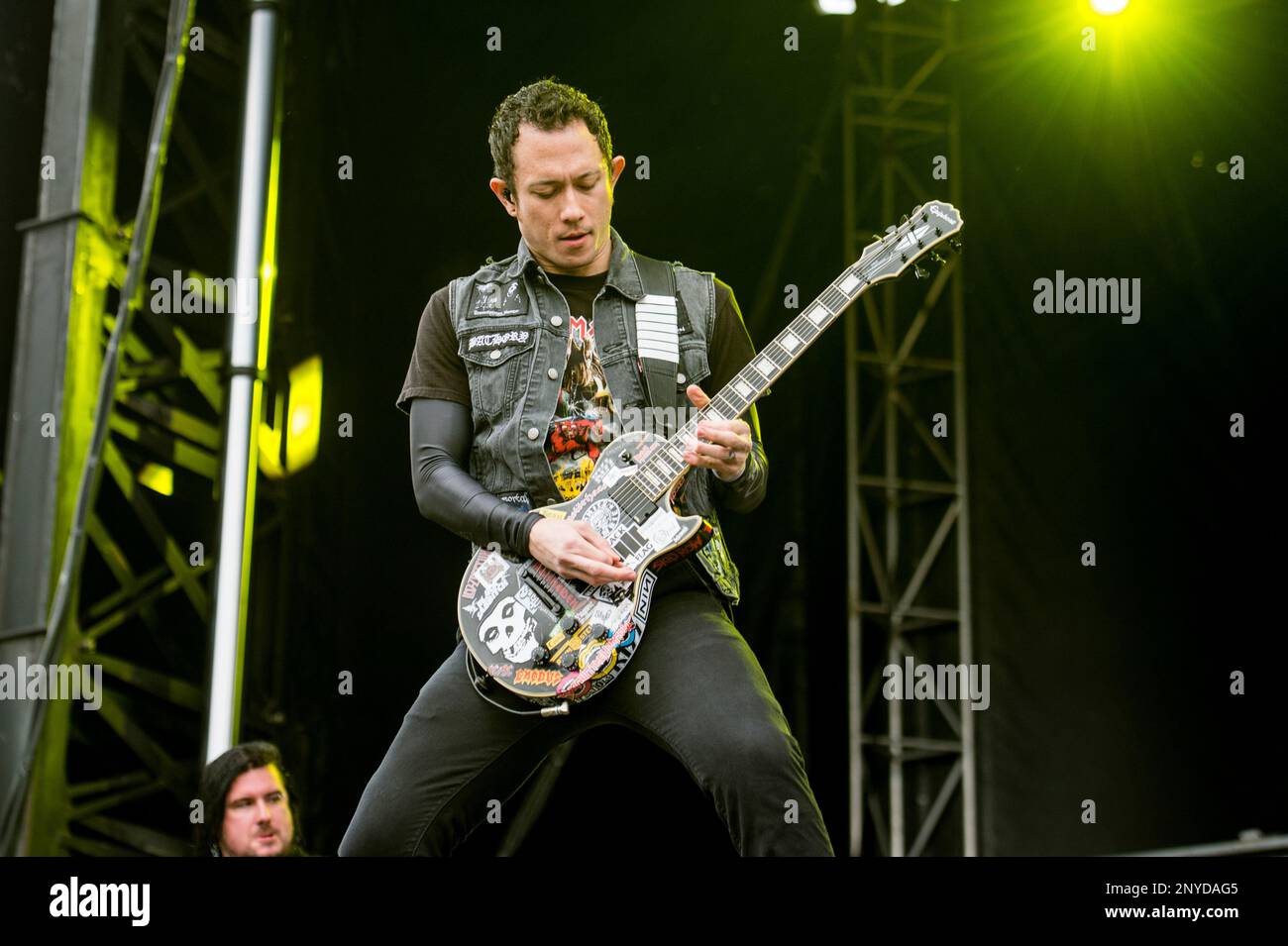 Matt Heafy of Trivium performs during the Louder Than Life Festival on ...