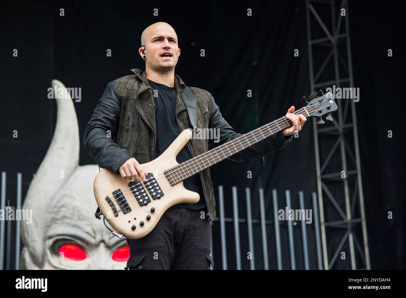 Paolo Gregoletto of Trivium performs during the Louder Than Life ...