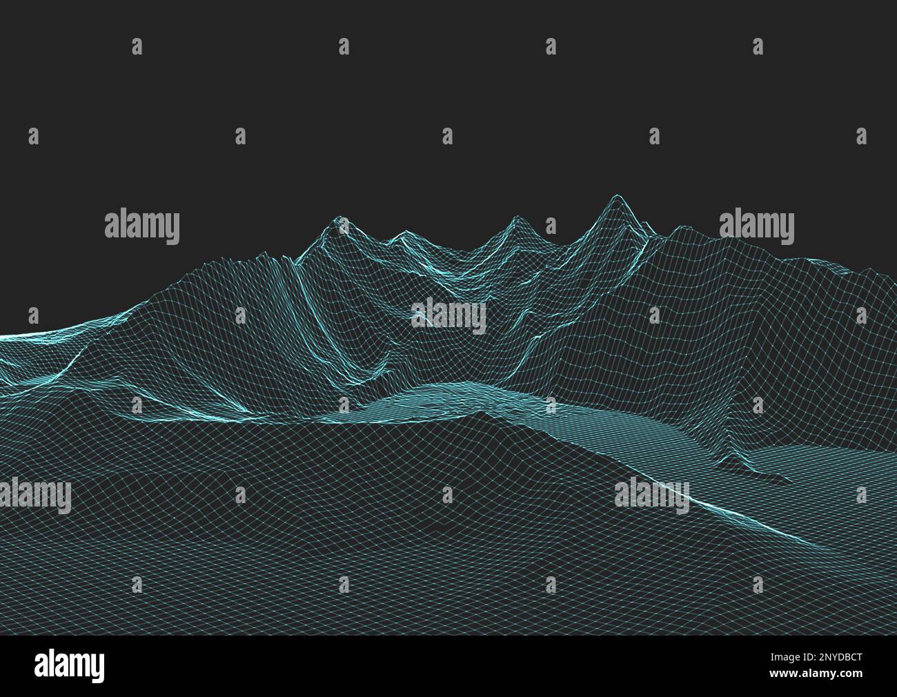 Abstract Retro Wireframe Landscape Background Design Stock Vector Image And Art Alamy