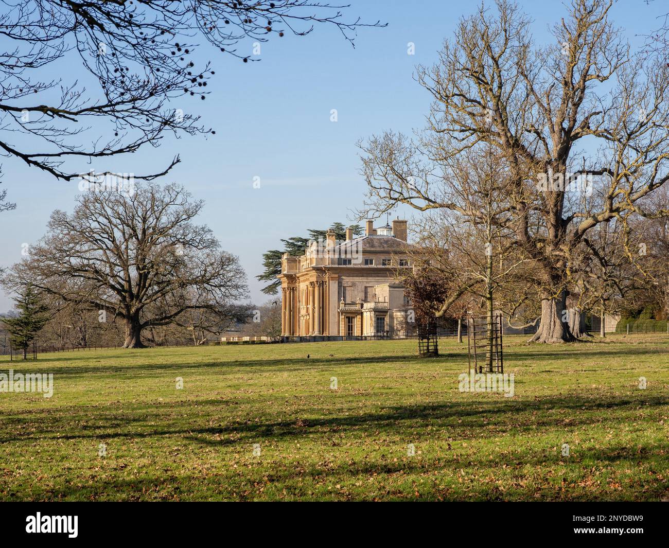 Turvey House, an 18th century mansion set in parkland, Turvey village ...