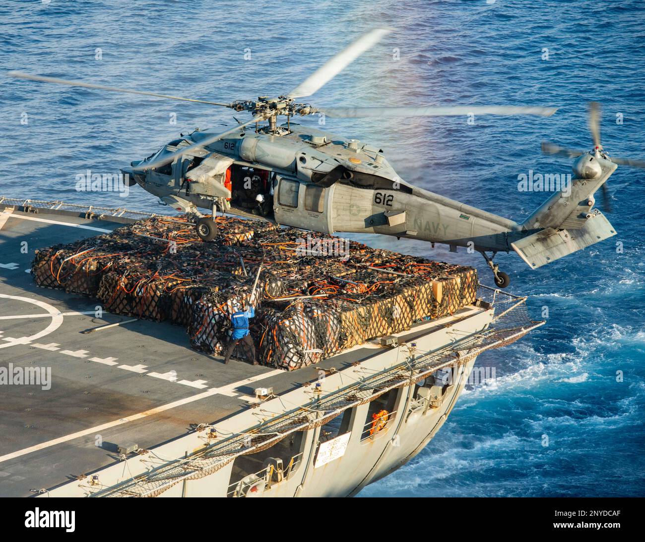 230116-N-NX635-1088 SOUTH CHINA SEA (Jan. 16, 2023) An MH-60S Sea Hawk ...