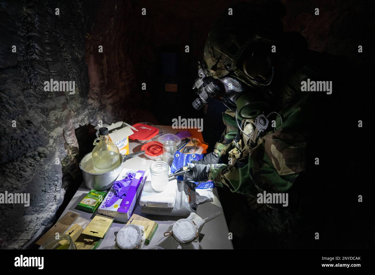 A Soldier assigned to the 56th Chemical Reconnaissance Detachment (CRD ...