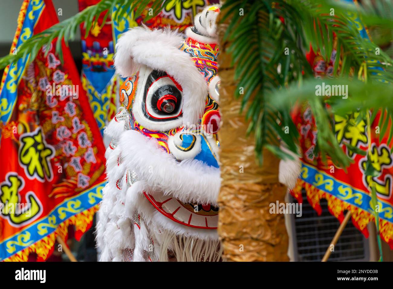 A traditional Southern Chinese Lion Dance Troupe Stock Photo - Alamy