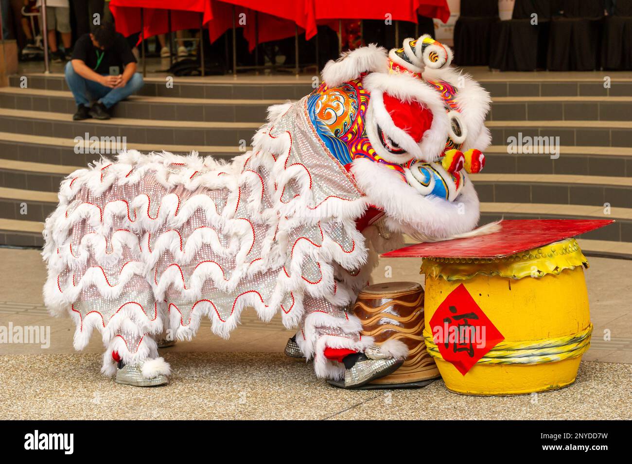 A traditional Southern Chinese Lion Dance Troupe Stock Photo - Alamy
