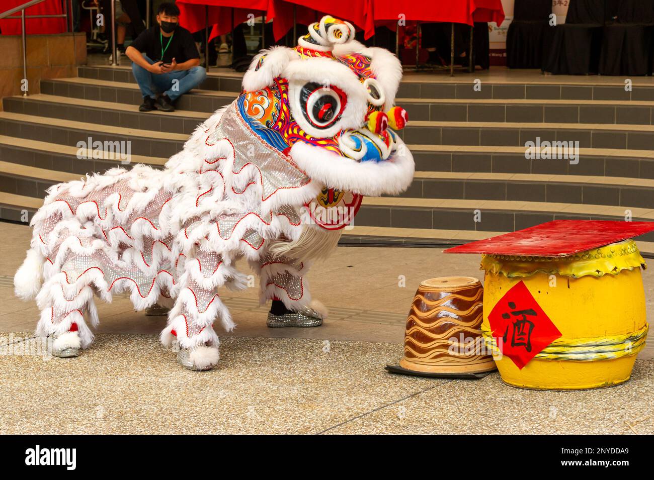 A traditional Southern Chinese Lion Dance Troupe Stock Photo - Alamy