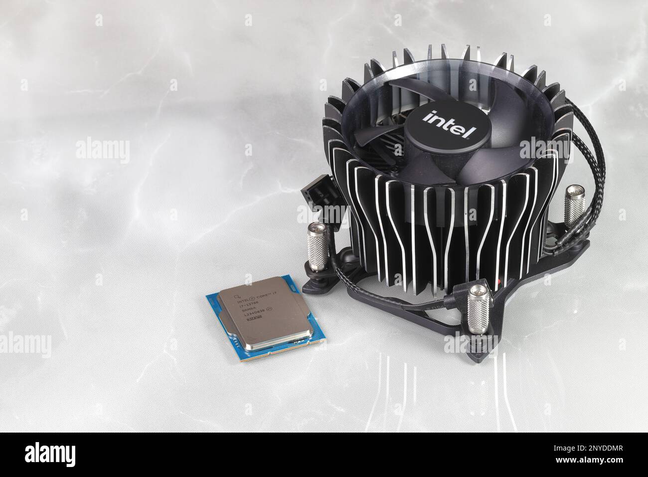 Close up Hight performance CPU with New active Aluminum and copper ...