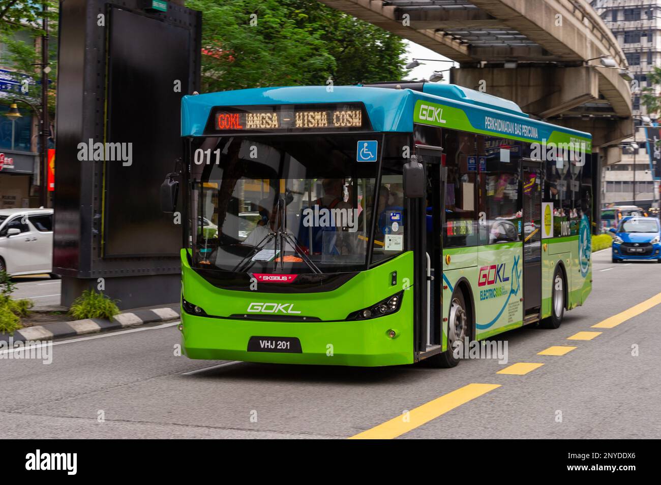 The free GoKL electric bus in Kuala Lumpur, Malaysia Stock Photo - Alamy