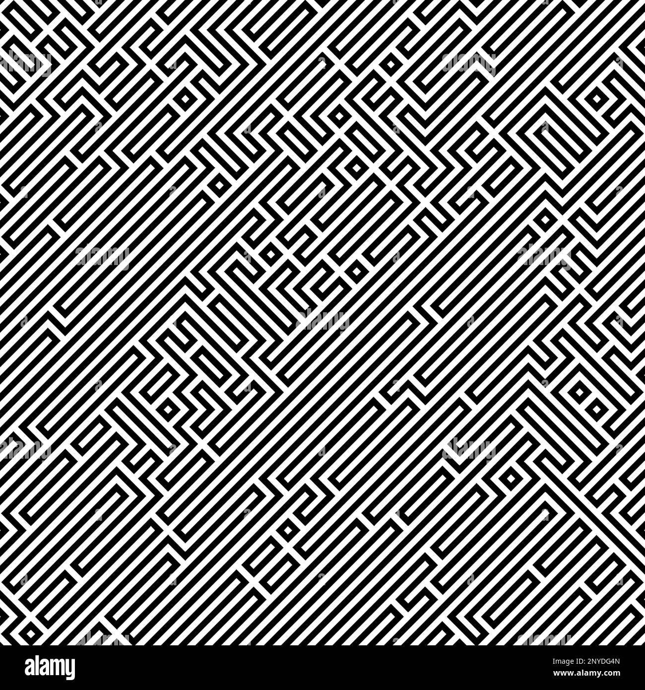 Detailed abstract maze pattern background in black and white Stock Vector Image & Art - Alamy