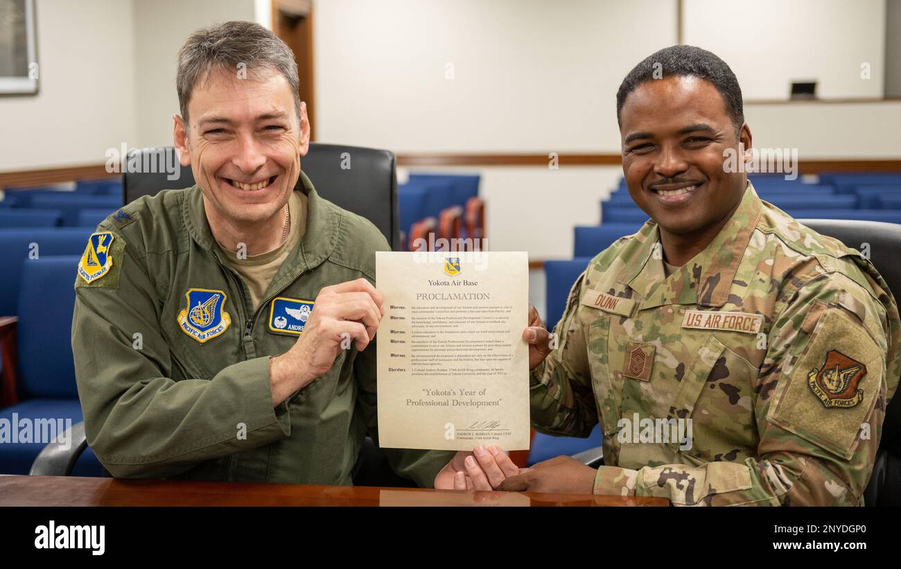 Col. Andrew Roddan, 374th Airlift Wing commander, and Chief Master Sgt ...