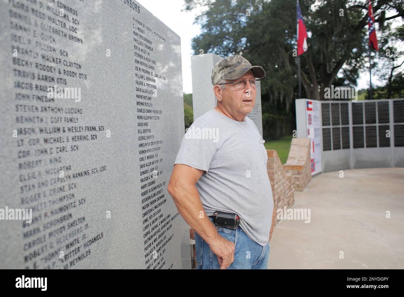 Butch Fox of Tampa, who takes care of the Confederate Memorial Park ...