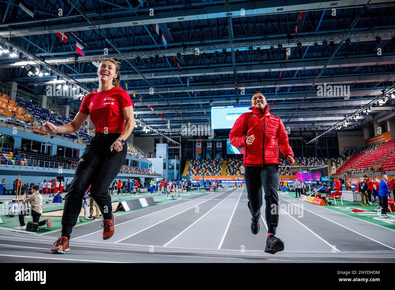 Belgian Rani Rosius and Belgian Delphine Nkansa are seen at ...