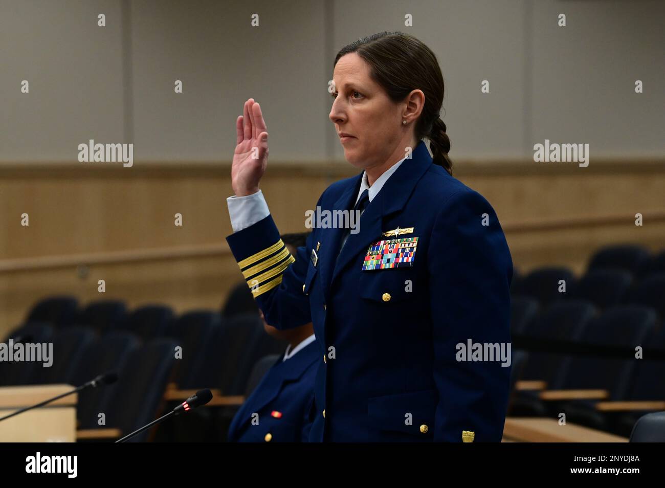 Capt. Jennifer Stockwell, Sector Commander of Sector Virginia, swears ...