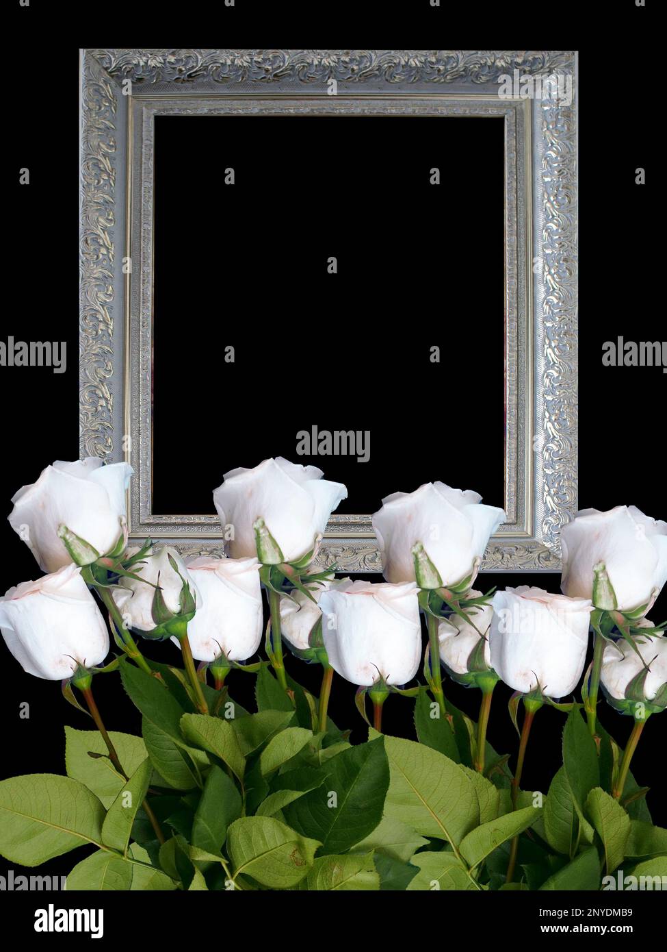 Funeral or wake invitation with white roses. Can also be used as a ...