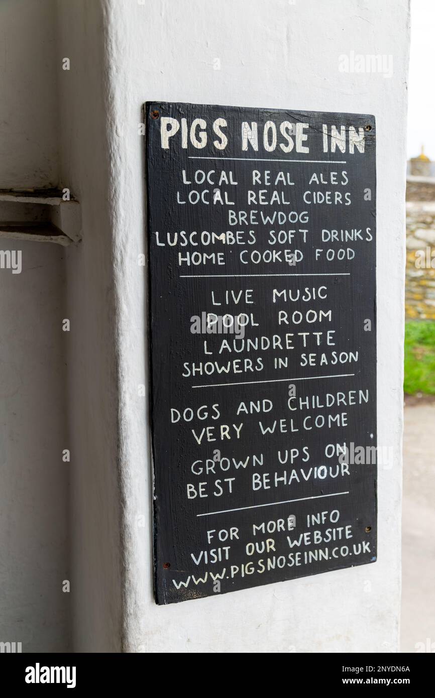 The Pigs Nose pub, East Prawle village, Devon, England, UK Stock Photo ...