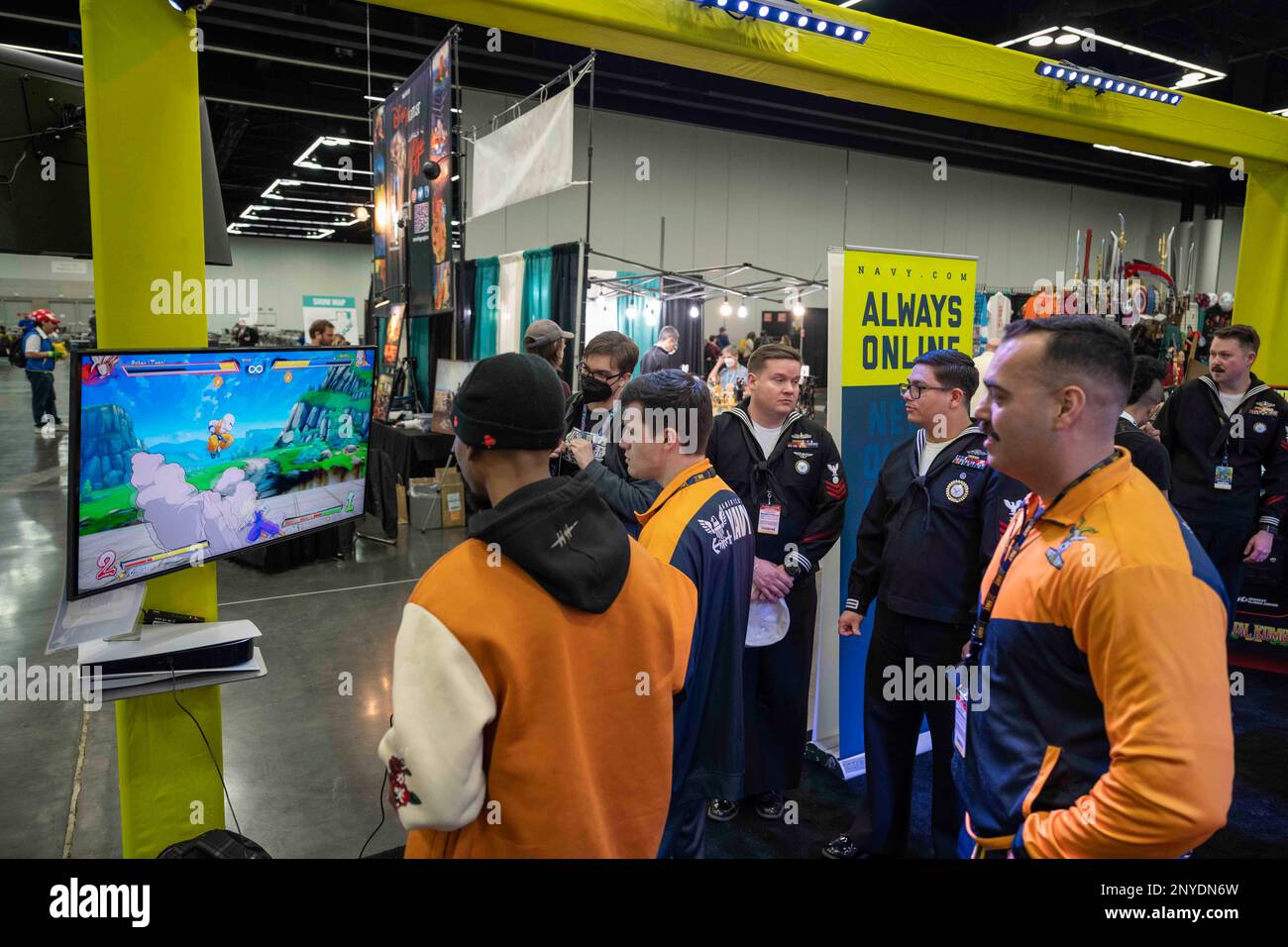 Members of the Navy’s esports team, Goats & Glory, take part in FAN ...