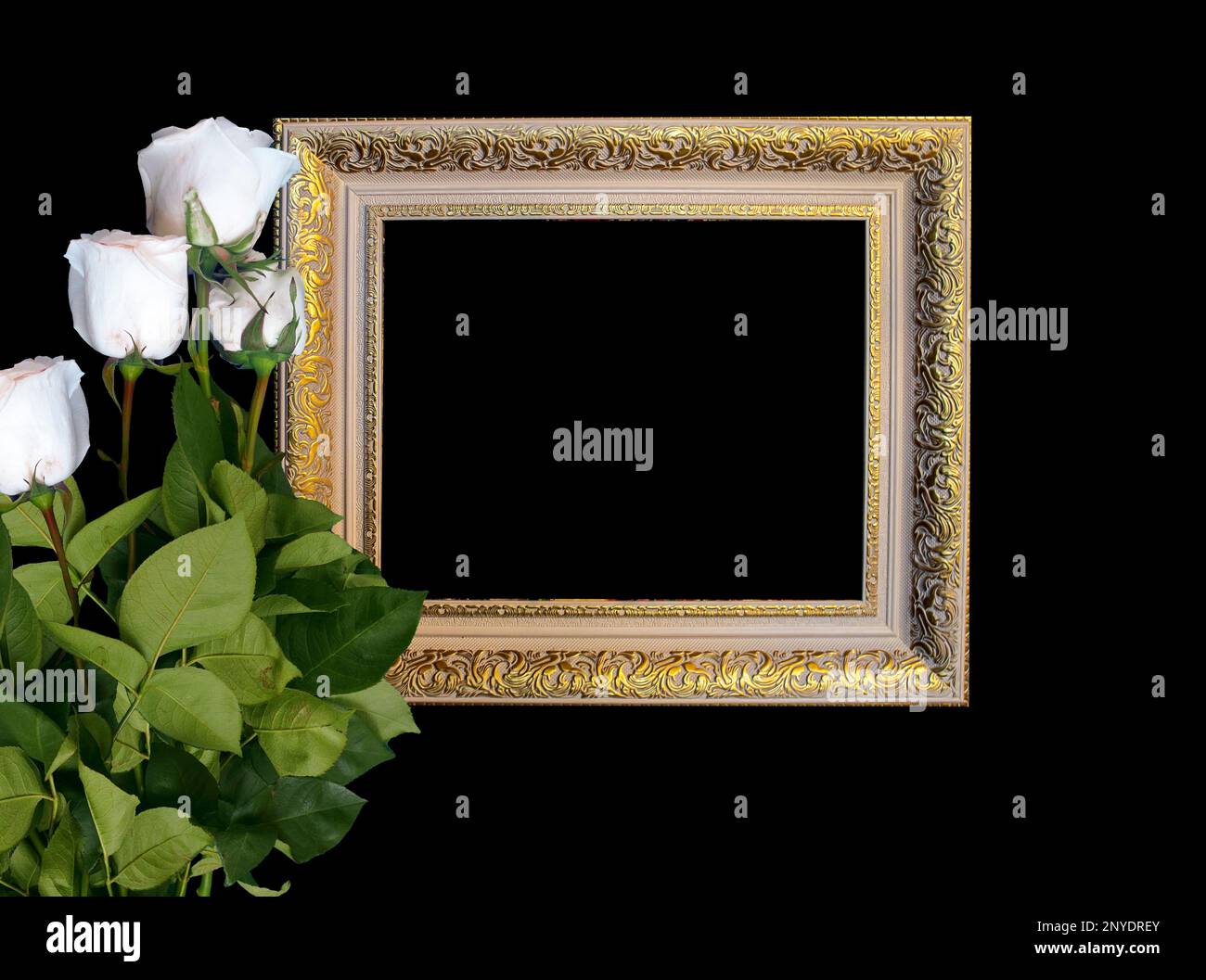 Funeral or wake invitation with white roses. Can also be used as a ...