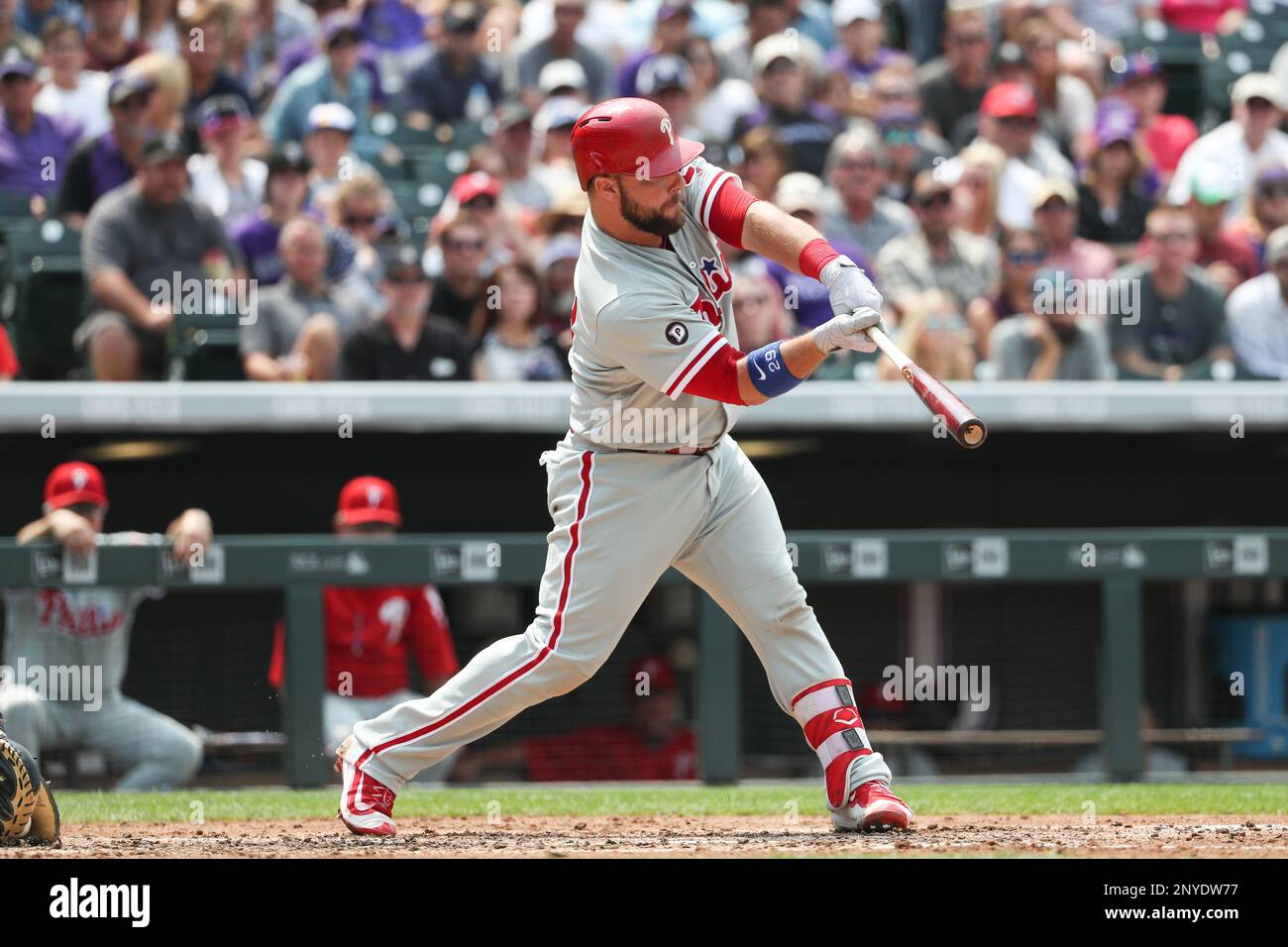 Philadelphia Phillies catcher Cameron Rupp (29) swings at the pitch in ...
