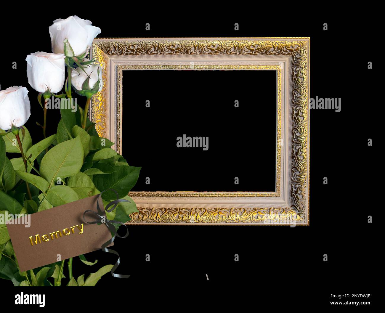 Funeral or wake invitation with white roses. Can also be used as a ...